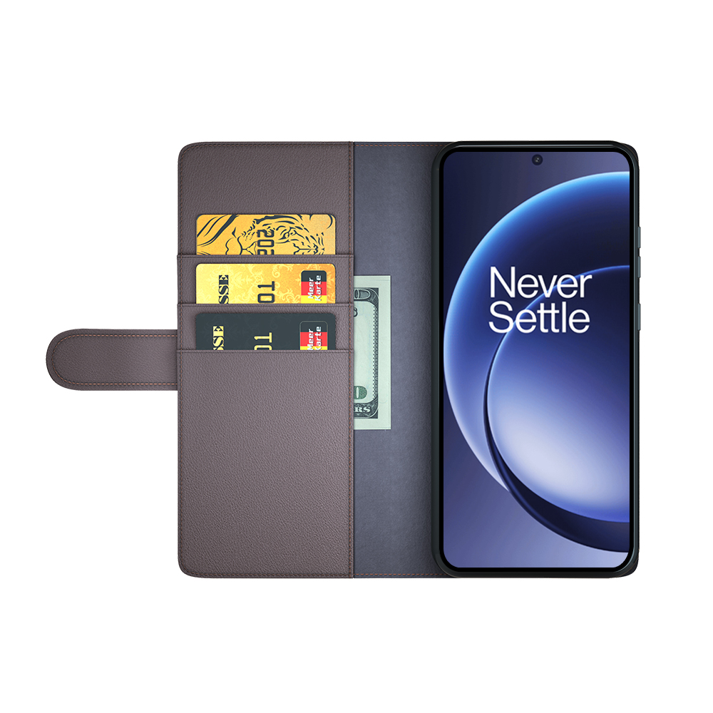 ProGuard OnePlus 15 Wallet Hoesje Echt Leder Bruin - OnePlus-shop.nl