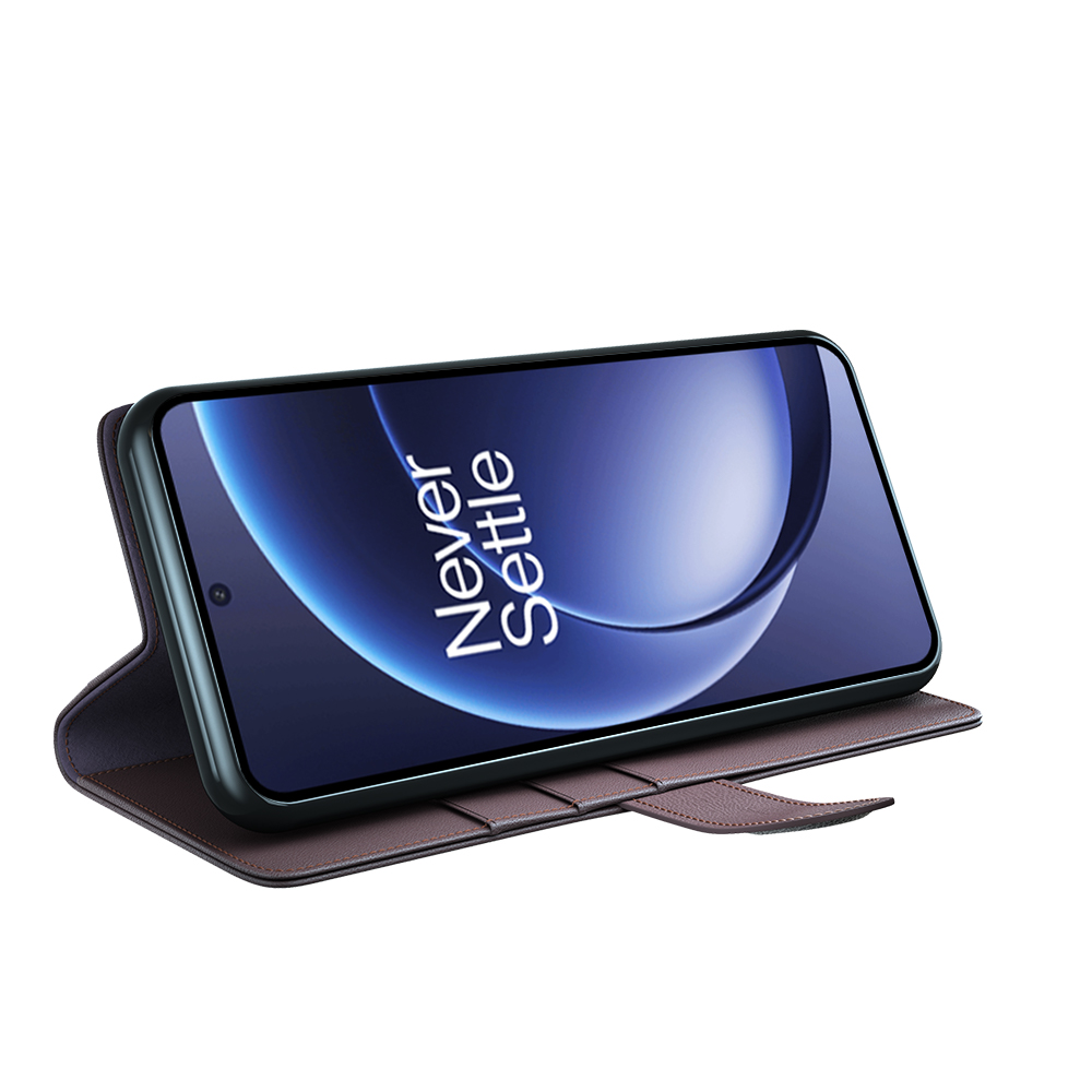 ProGuard OnePlus 15 Wallet Hoesje Echt Leder Bruin - OnePlus-shop.nl